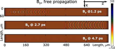 Results Of Pic Simulations For An X Polarized Laser Pulse Propagating