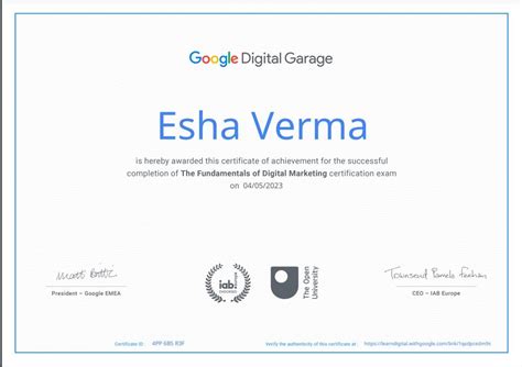 Esha Verma On Linkedin Im Happy To Share That Ive Obtained A New