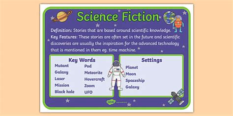 Story Genres Science Fiction Display Poster Twinkl