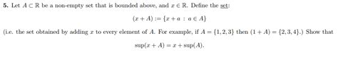 Solved Xa Xaa∈a E The Set Obtained By Adding X To