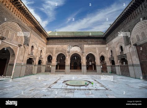 Inside Interior Of The Madrasa Bou Inania Medersa El Bouanania Is
