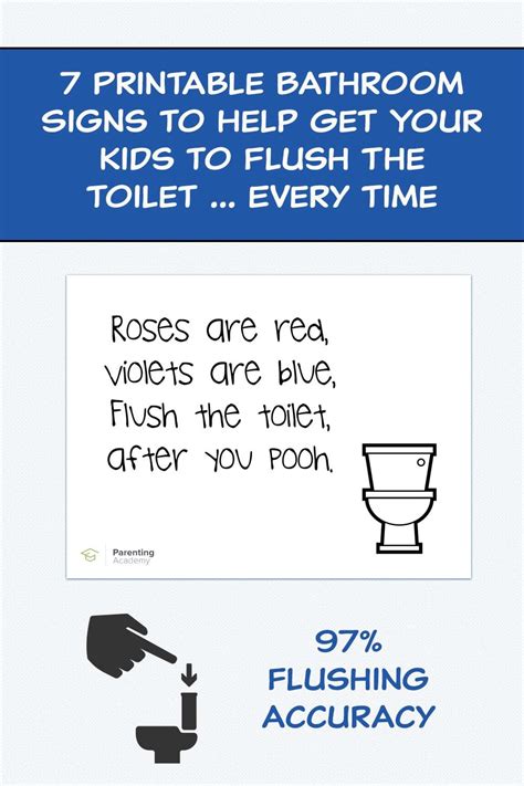Free Printable Flush Toilet Signs