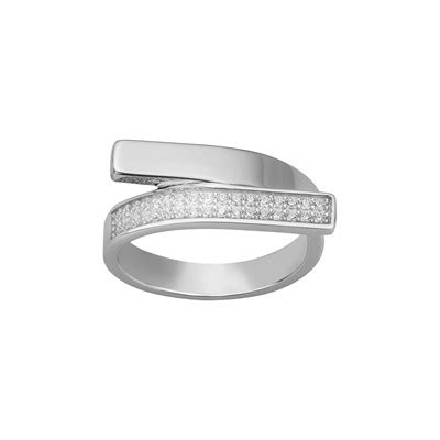 Bague En Argent Avec Oxyde De Zirconium Blanc THE JEWELRY STORE MATY