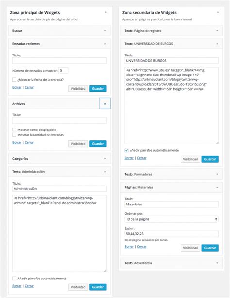 Los Widgets Blogs Y Twitter
