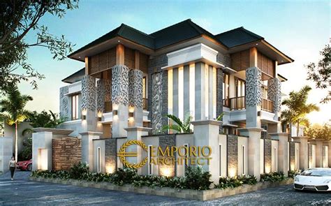 Desain Rumah Villa Bali 1 Lantai Bapak Hasiholan Di Medan
