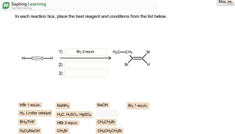 Sapling Learning Macmillan Learning In Each Reaction Box Place The