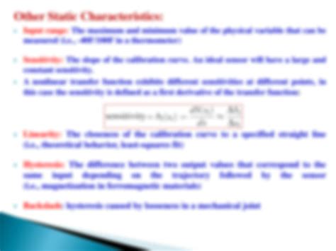 Solution Sensor Characteristics And Errors In Measurements Studypool