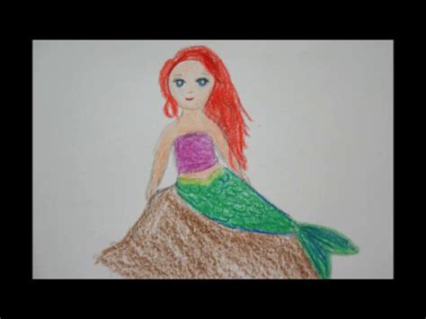 Prinzessin zeichnen Meerjungfrau malen Arielle How to draw Mermaid Ariel Рисуем Русалку