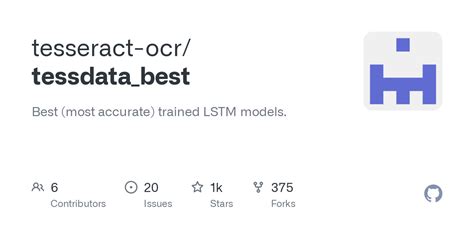 GitHub Tesseract Ocr Tessdata Best Best Most Accurate Trained LSTM