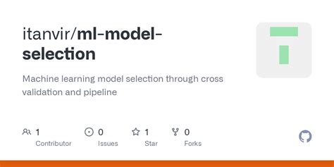 Github Itanvirml Model Selection Machine Learning Model Selection