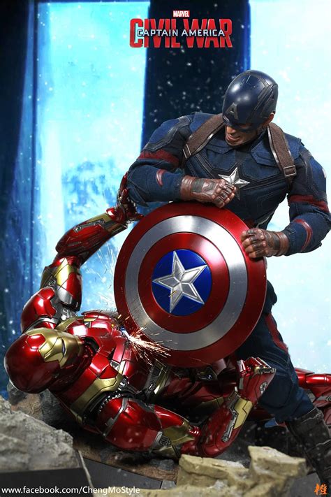 Civil War Captain America Battling Version By Hot Toys Artofit