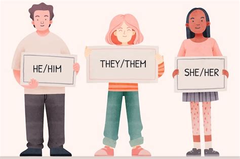 Free Vector Gender Pronouns Illustration