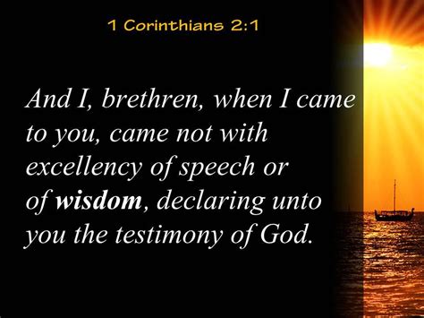 1 Corinthians 2 1 The Testimony About God Powerpoint Church Sermon