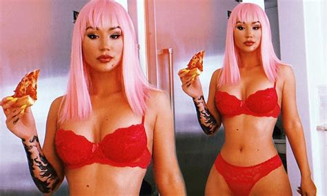 Iggy Azalea Flaunts Her Hourglass Figure In Red Lace Lingerie