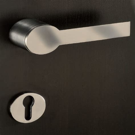 Door Handle Exterior Satin Nickel Model QUATTORDICI Chrome And