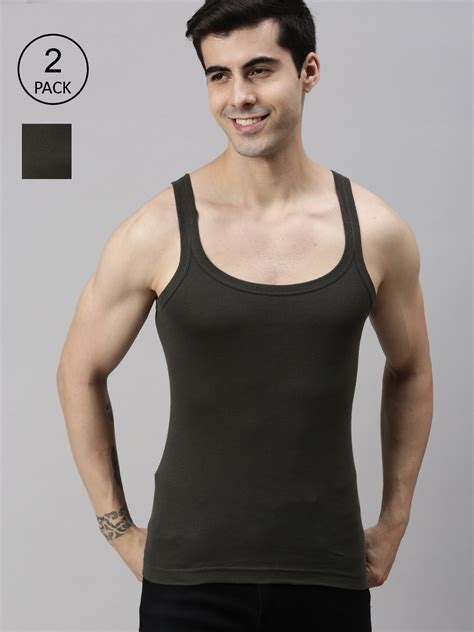 Buy Lux Cozi Men Pack Of 3 Olive Solid Basic Organic Cotton Innerwear