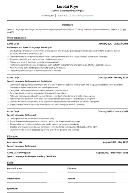 10 Speech Language Pathologist Resume Examples That Work