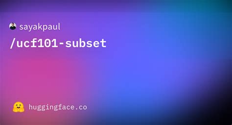 Sayakpaulucf101 Subset · Datasets At Hugging Face