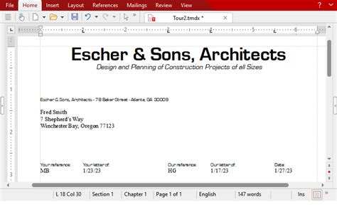 The Write Tour Inserting The Date And Other Fields