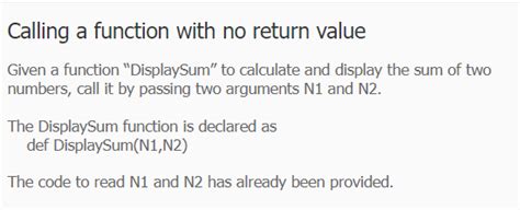 Solved Calling A Function With No Return Value Given A Chegg
