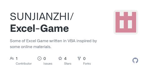 Github Sunjianzhi Excel Game Some Of Excel Game Written In Vba Inspired By Some Online Materials