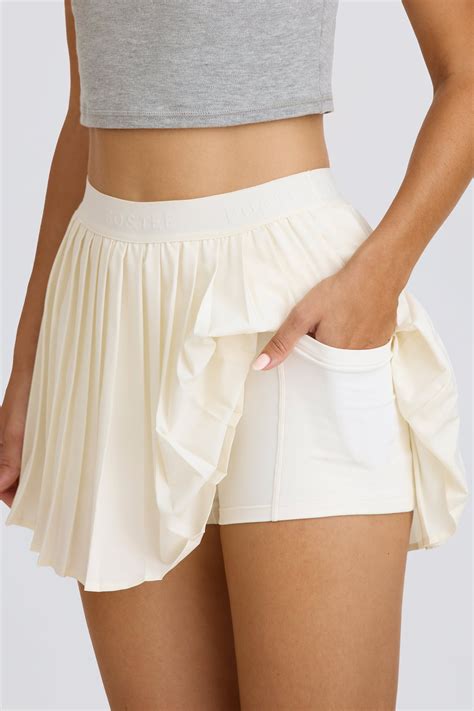 Courtside Classics Pleated Tennis Skirt In White Oh Polly