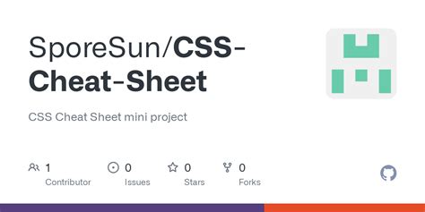 Github Sporesuncss Cheat Sheet Css Cheat Sheet Mini Project