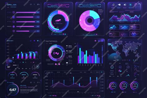 Toolkituiux Dashboard Infographic Template With Big Data Visualization Pie Charts Workflow Web