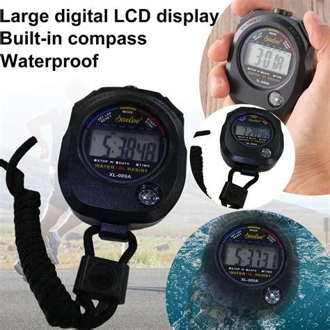 tragbare ABS Zeit Zähler Digitale LCD Sport Stoppu Vicedeal