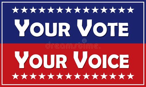Your Vote Your Voice Banner Stock Illustration Illustration Of