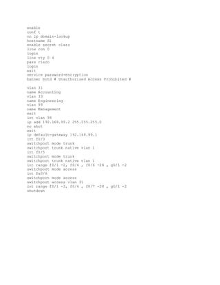 Basic Cisco Switch Config PDF