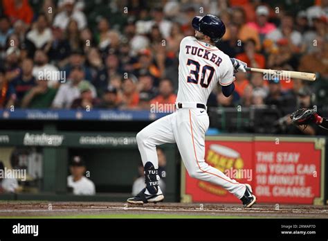 Houston Astros Right Fielder Kyle Tucker 30 Hits A 390 Foot Home Run
