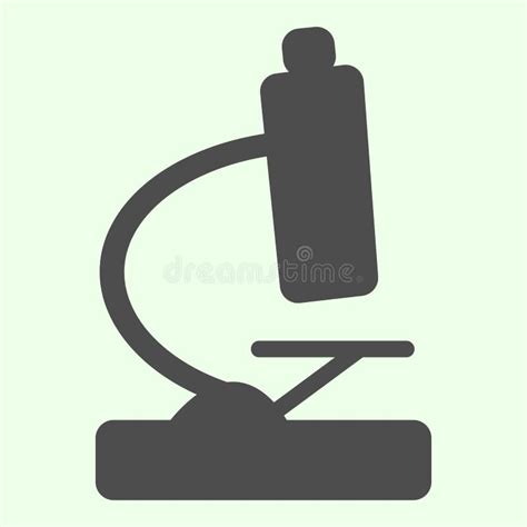Microscope Solid Icon Education Concept Biochemistry And Microbiology