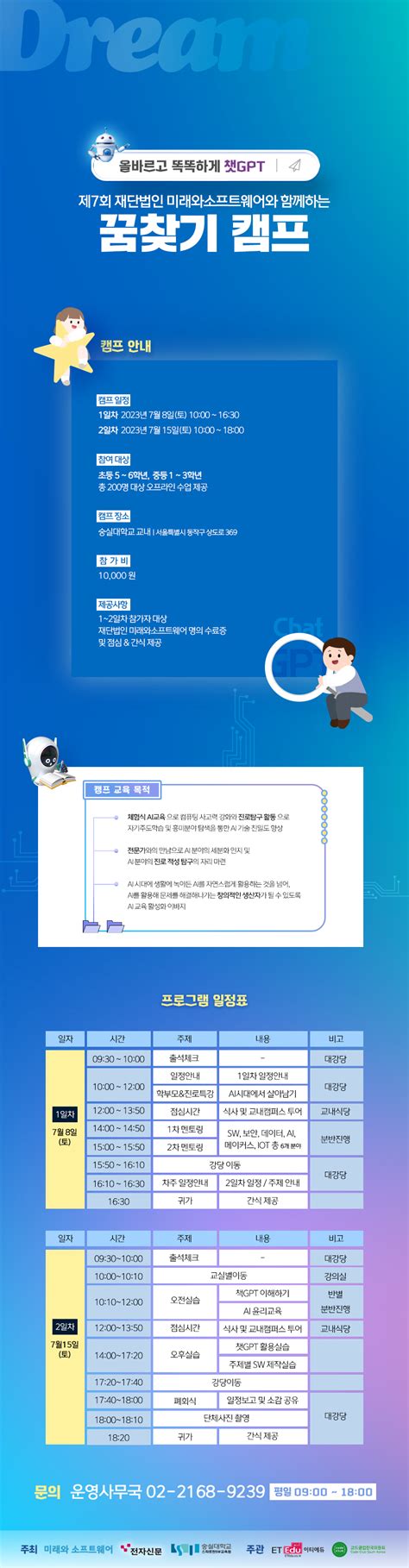 제7회 재단법인 미래와소프트웨어와 함께하는 꿈찾기 캠프 요즘것들