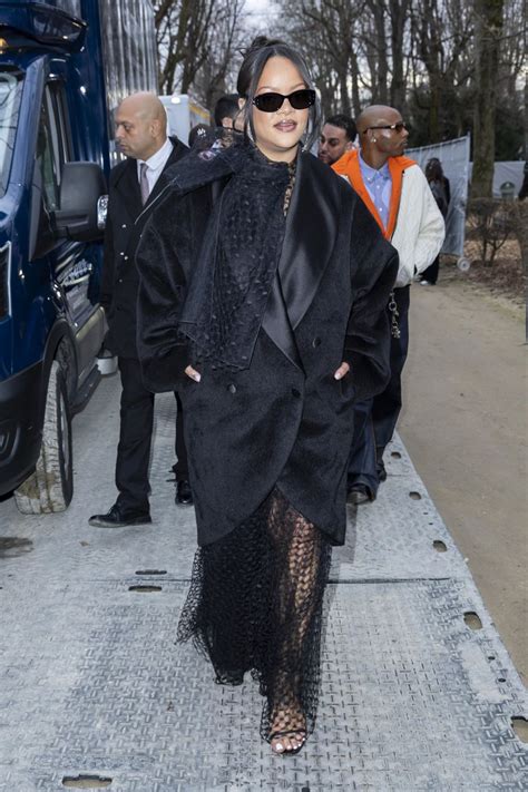 Rihanna At Dior Haute Couture Springsummer 2026 Show At Paris Fashion