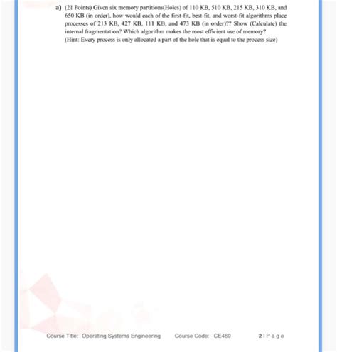 solved operating system engineering its one question with