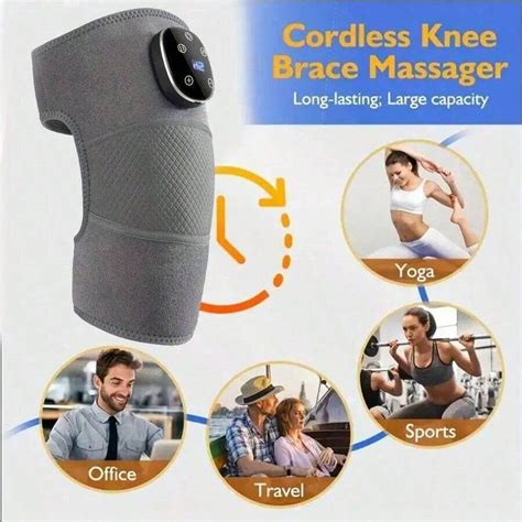 Rechargeable Heated Knee Massager Heated Knee Brace Wrap With