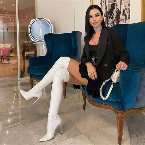 Pin By Frans Janssen On Overknies Leather Dress Women Boots Leather