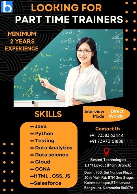 Besant Technologies Btm Layout On Linkedin Wearehiring Urgentopening