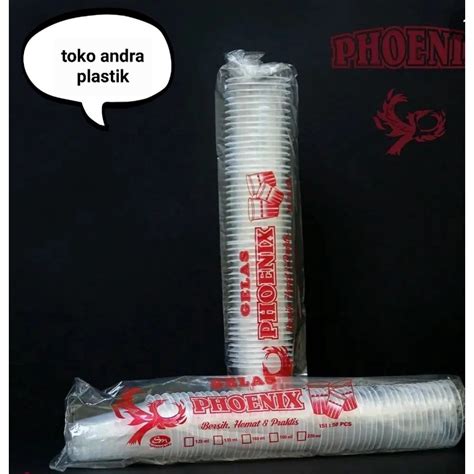 Jual GELAS PLASTIK CUP AQUA PHONIX CUP KOPI Shopee Indonesia