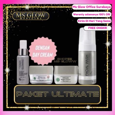 Jual MS GLOW PAKET ULTIMATE FREE POUCH RESMI BARCODE QR MS GLOW