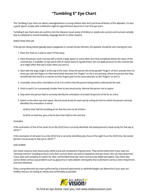 Fillable Online Tumbling E Eye Chart Fax Email Print Pdffiller