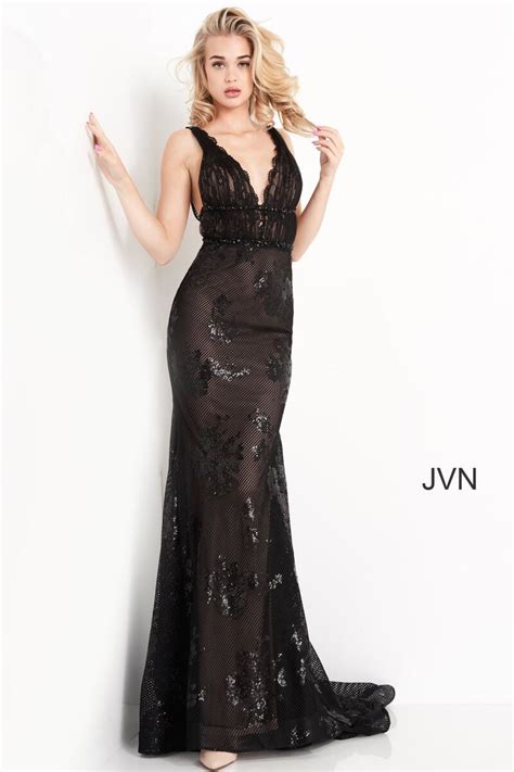 French Novelty Jvn By Jovani Jvn05798 Sequin Lace Prom Dress