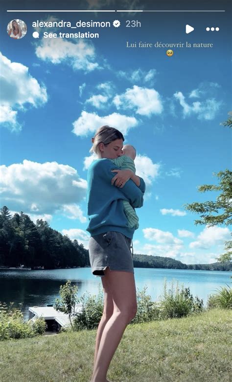 La Conjointe De Mathieu Baron Prend La Pose Avec Leur Bébé Dans Un Moment Magique Entre Mère Et