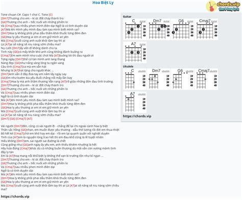 Chord Hoa Biệt Ly tab song lyric sheet guitar ukulele chords vip