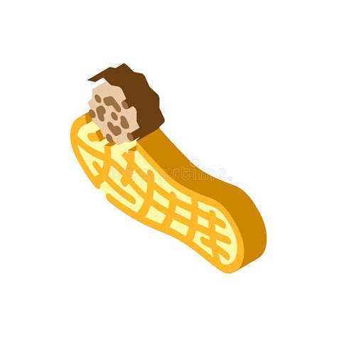 Peanuts Allergen Free Product Food Isometric Icon Vector Illustration