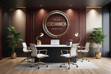 Authentic Office Background With Logo Free Vectors And Psds To Download