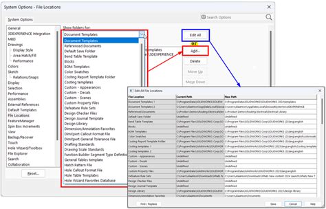 Solidworks Template File Locations