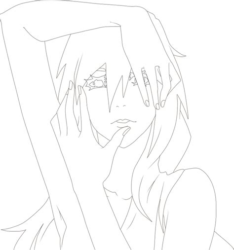 Anime Girl Lineart By Ai Sennosuke On Deviantart