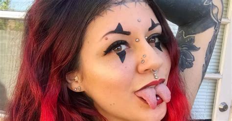 Fresh Faced Girl Turns Body Mod Satanist With Split Tongue And